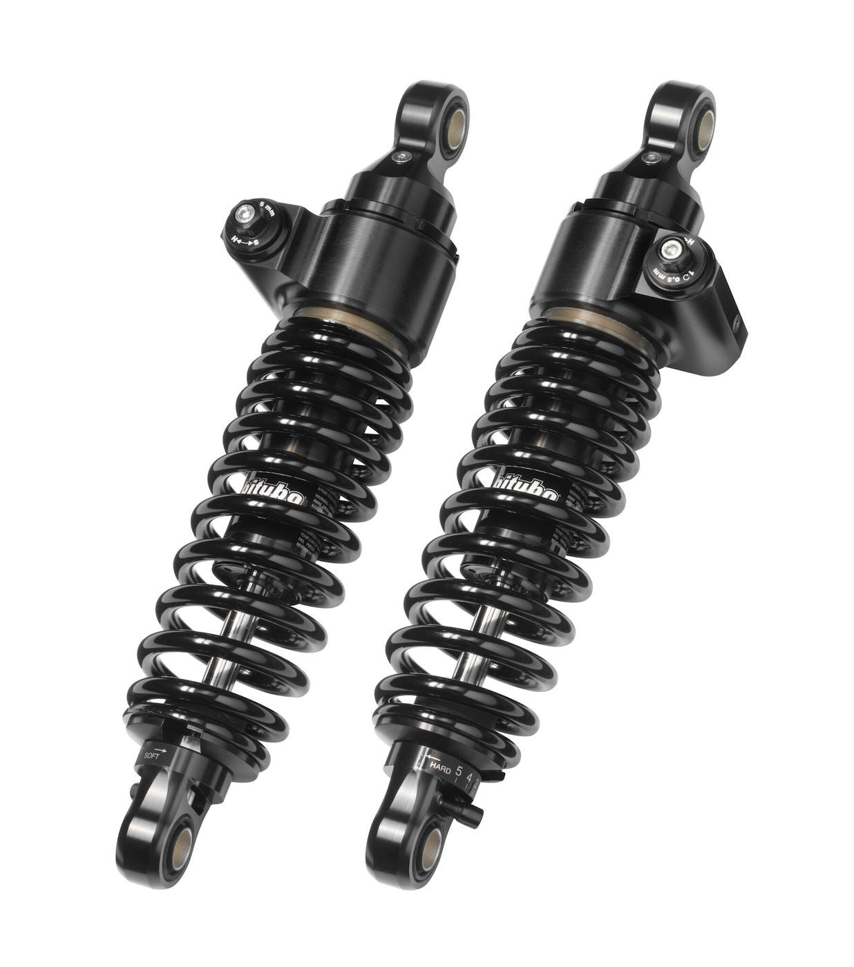Bitubo WME22V2 - Rear Twin Shocks - Black Spring [Adjustable: Preload ...